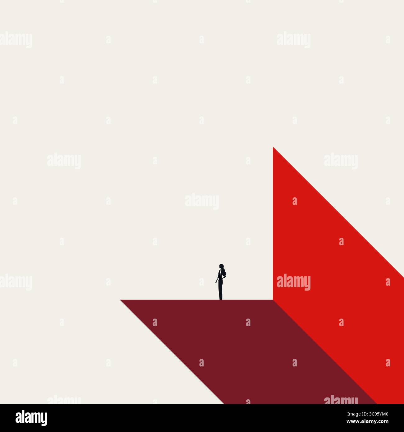 Business leader and visionary vector concept. Symbol of leadership ...