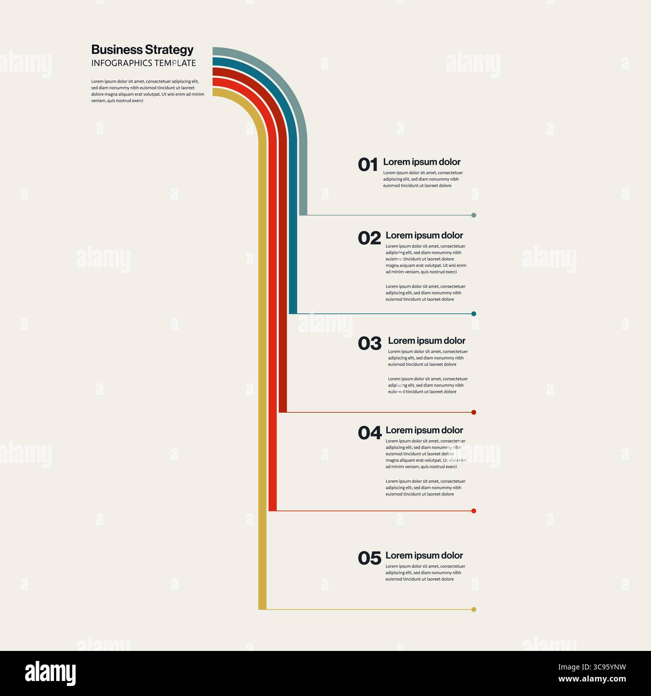 Business Strategy Vertical Timeline Infographic Template. Editable ...