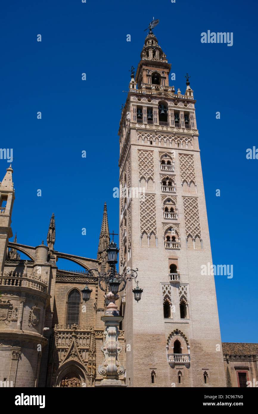 Spain: The Giralda (La Giralda), the bell tower of Seville Cathedral ...
