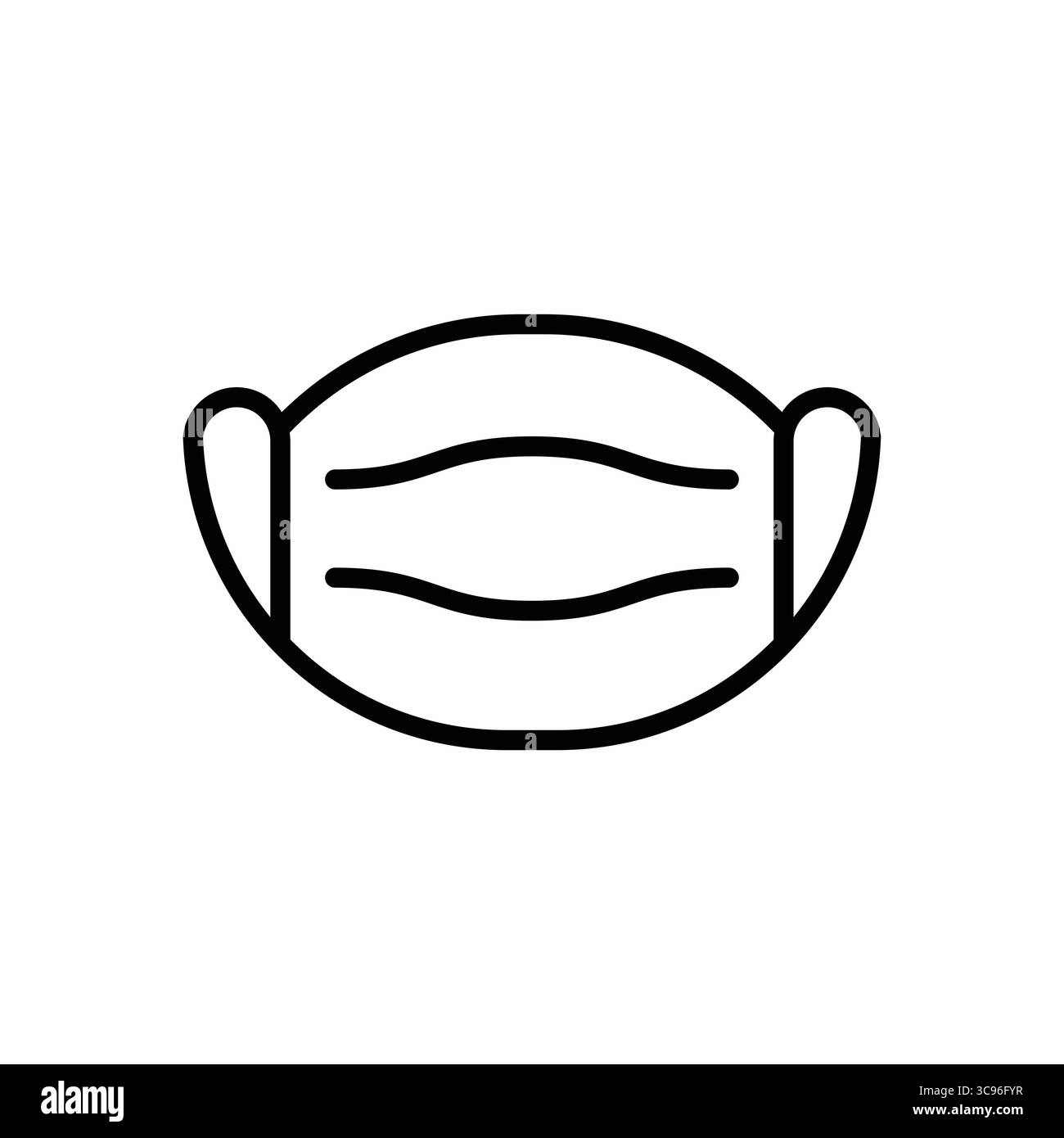 Simple and clean illustration of a medical face mask suitable for ...