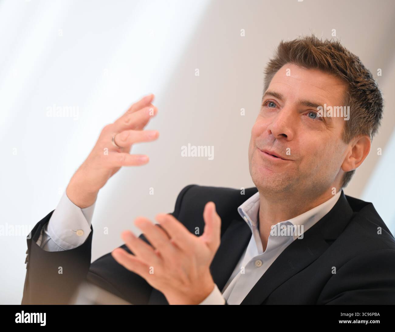 PRODUCTION - 05 August 2025, Hesse, Frankfurt/Main: Lars Stoy, CEO of ...
