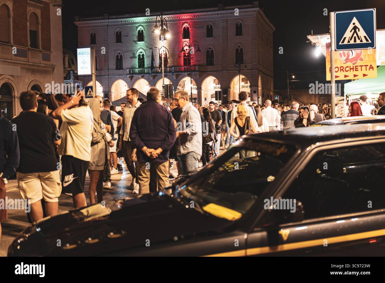 Rome, italy 5 august 2025: tourists and locals celebrating an italian ...