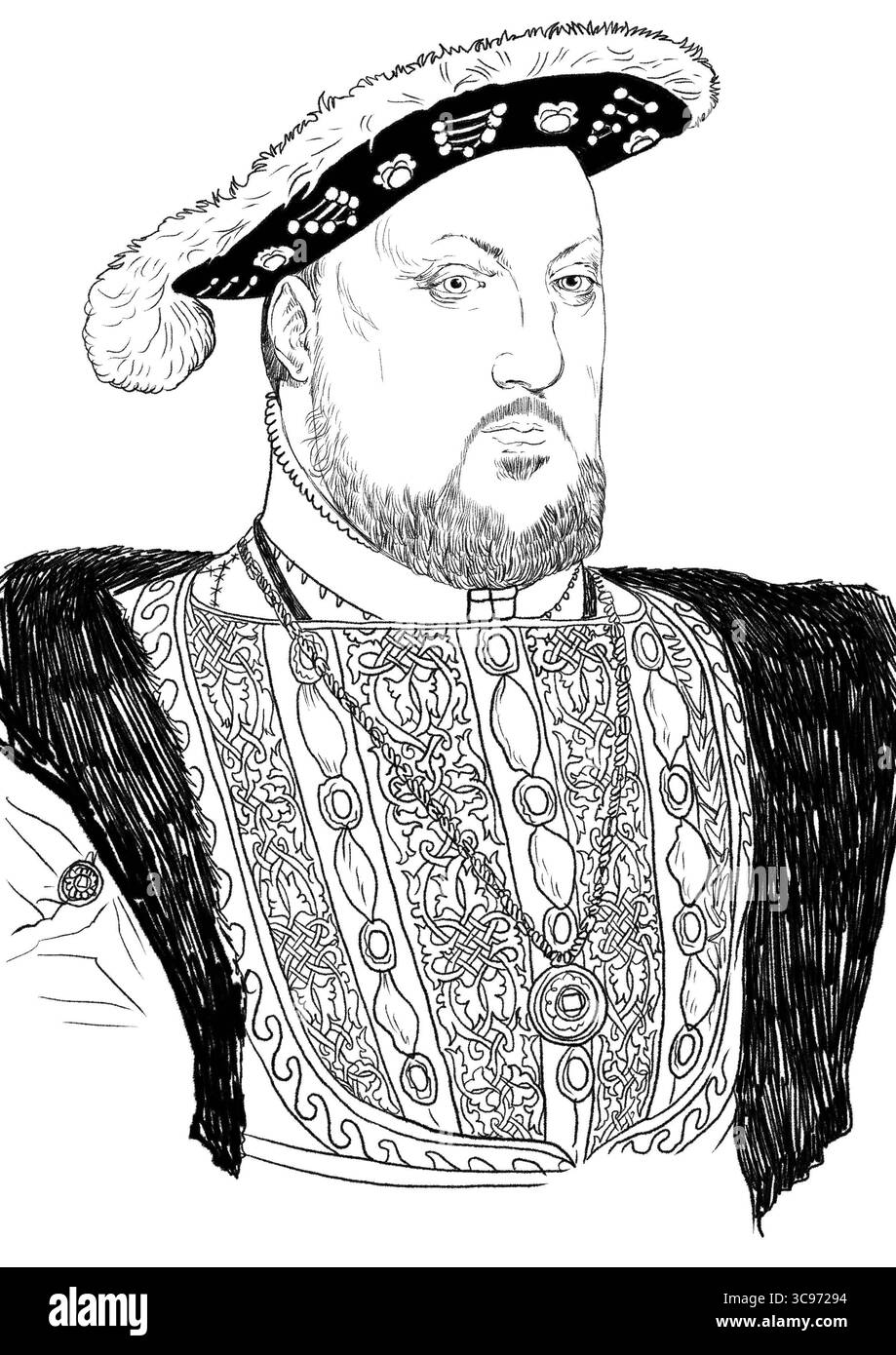 Renaissance royal portrait Black and White Stock Photos & Images - Alamy