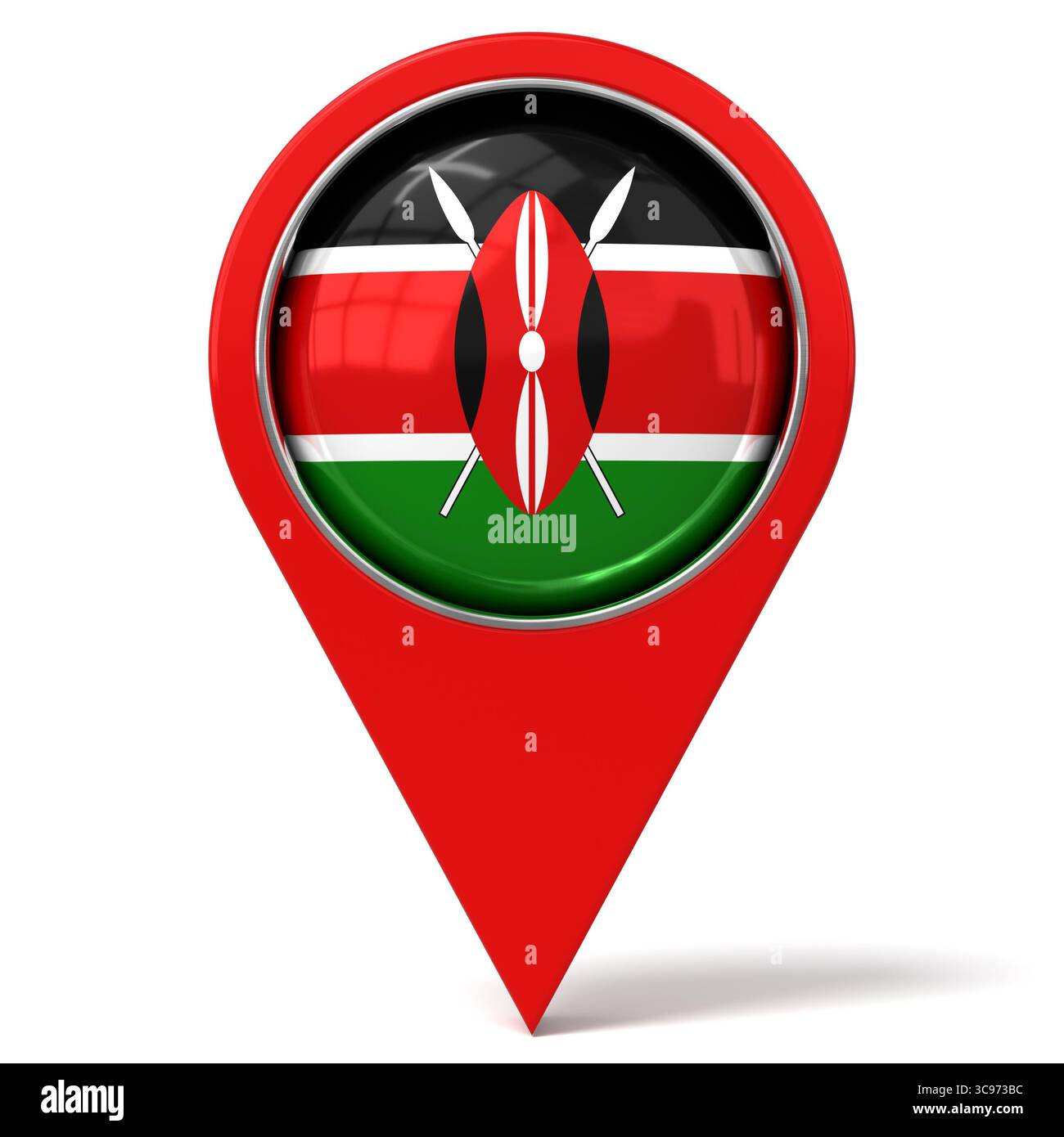 Kenya flag pin icon hi-res stock photography and images - Alamy