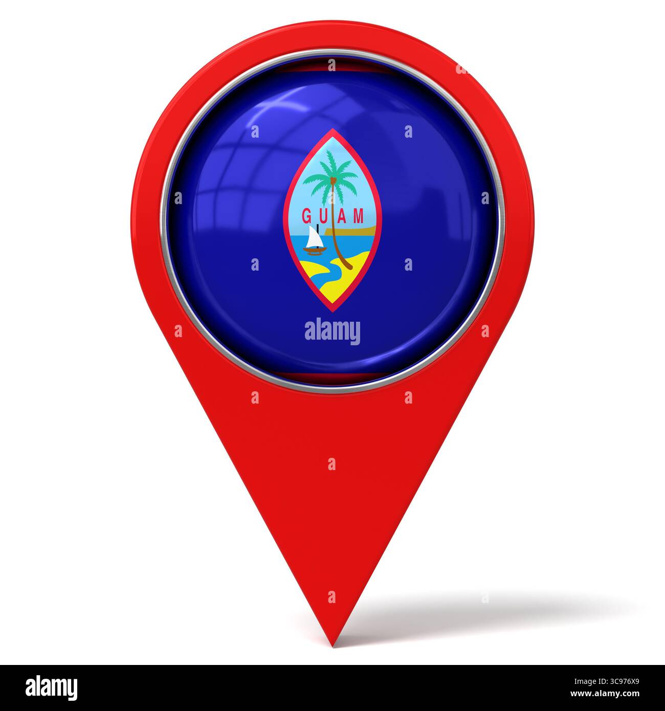 Guam flag location map hi-res stock photography and images - Alamy