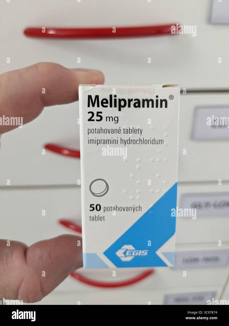 Prague,Czech Republic-May 6 2025: Melipramin imipramine antidepressant ...