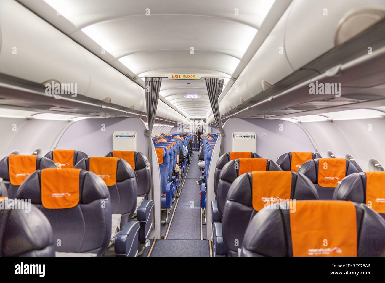 Airbus a320 plane inside cabin hi-res stock photography and images - Alamy