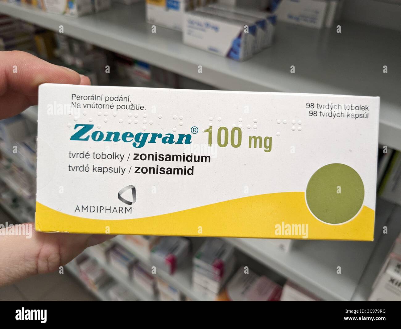 Prague,Czech Republic-May 6 2025: Zonegran capsules with zonisamide ...