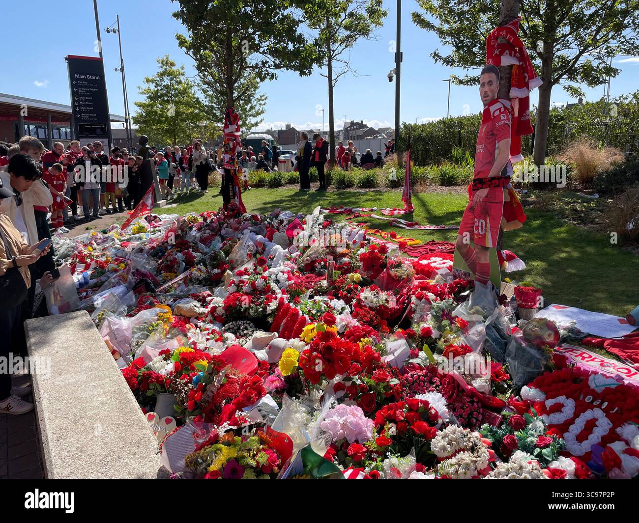 Scenes in and around Anfield as fans honour Dioga Jota at the first of ...