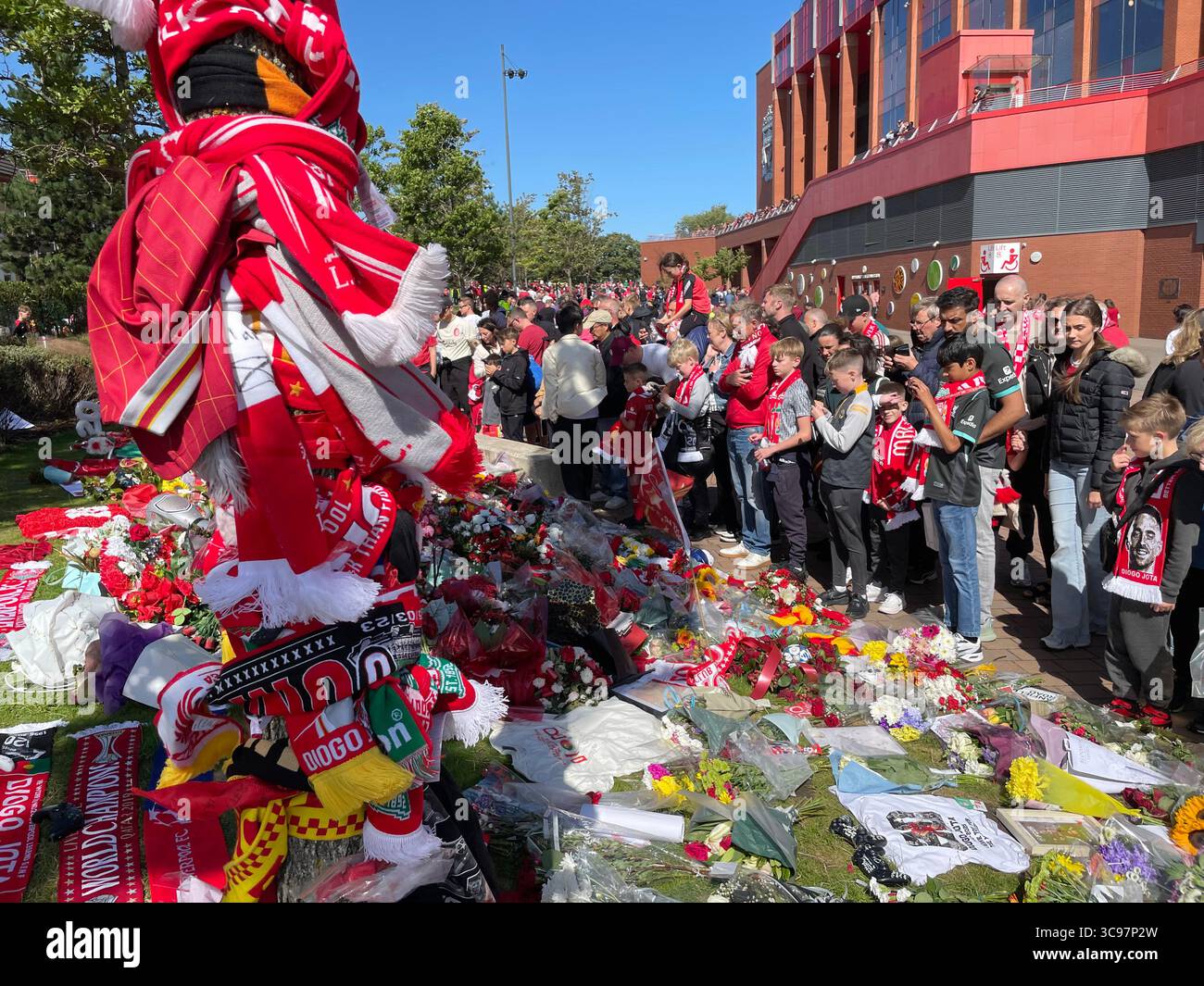 Scenes in and around Anfield as fans honour Dioga Jota at the first of ...
