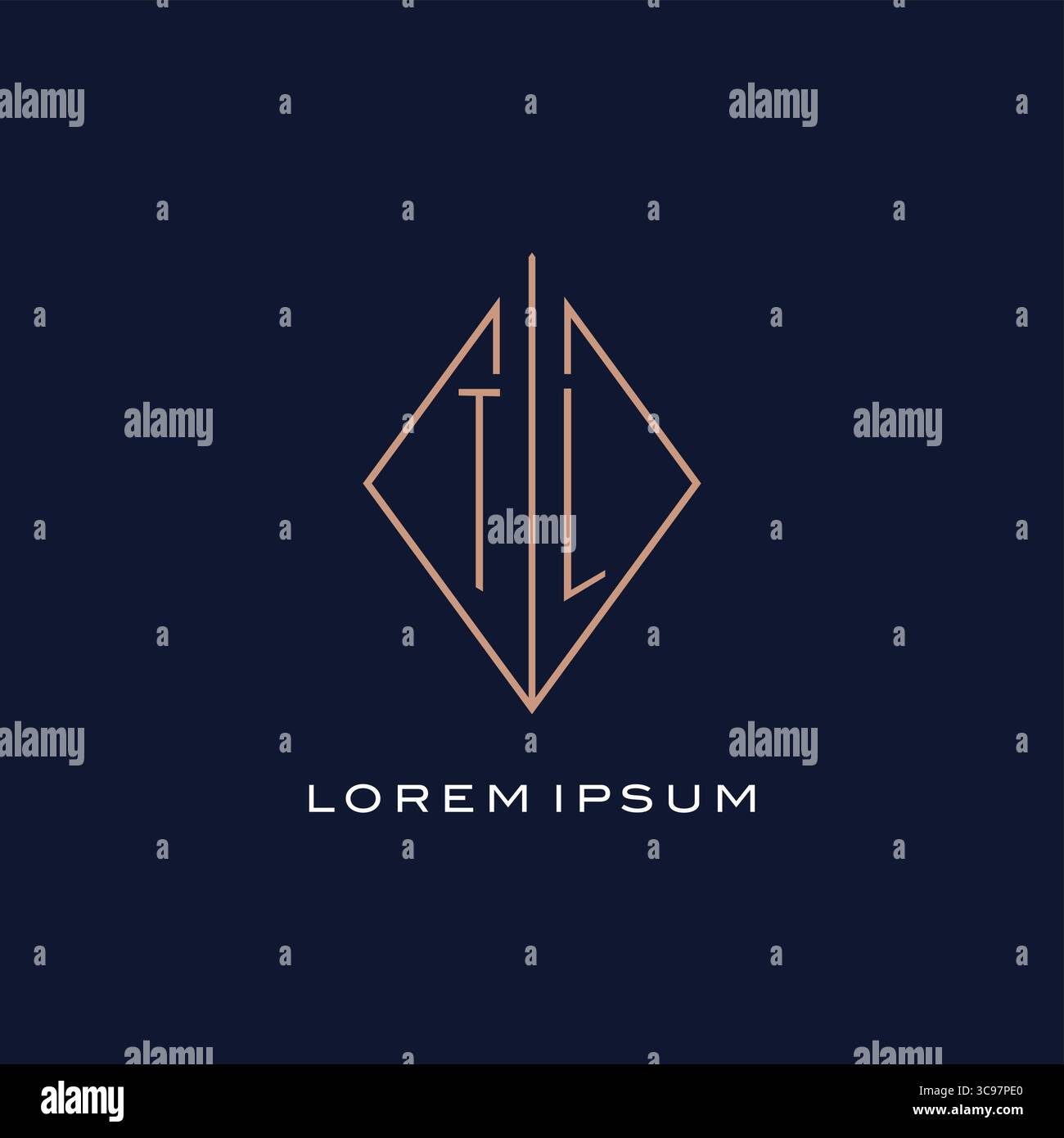 Monogram TL logo with diamond rhombus style luxury modern logo design ...