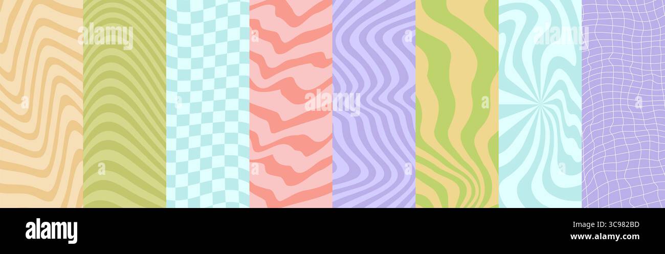 Abstract wavy patterns bold color Stock Vector Images - Alamy