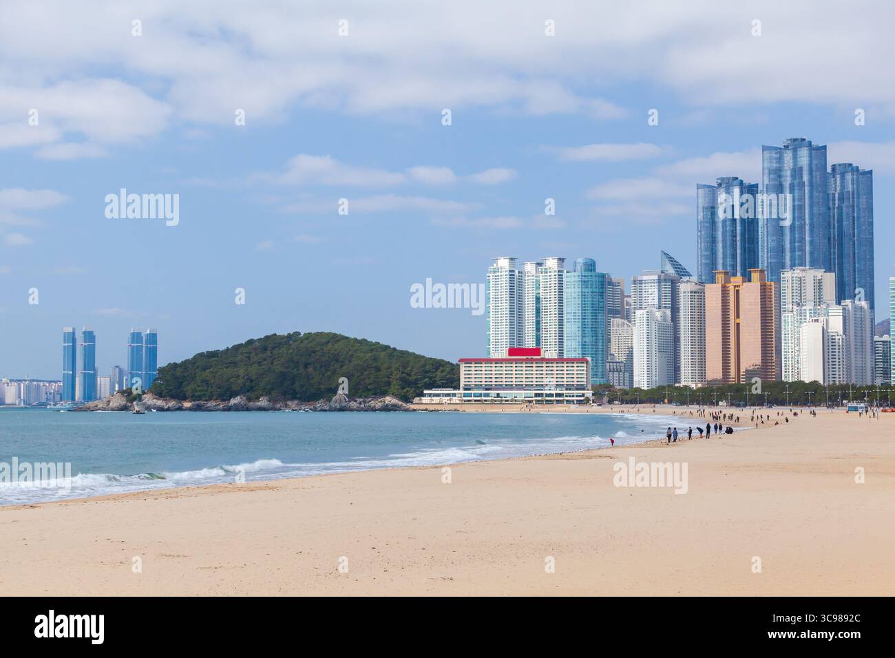 Busan, South Korea. Haeundae beach landscape. This is the one of the ...