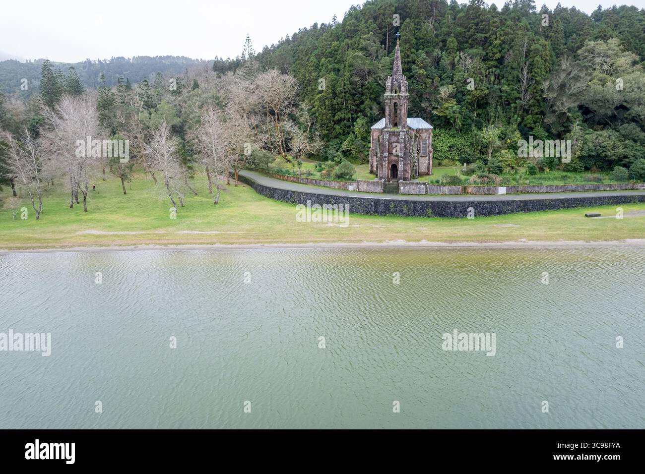 The Gothic Chapel by Furnas Lake in the Azores. Concept Fairytale ...