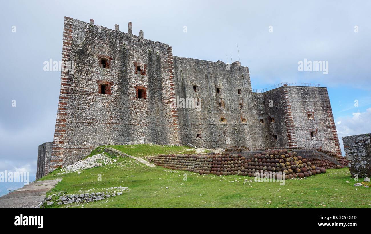 Citadelle Laferrière in Haiti, a massive stone fortress with ...