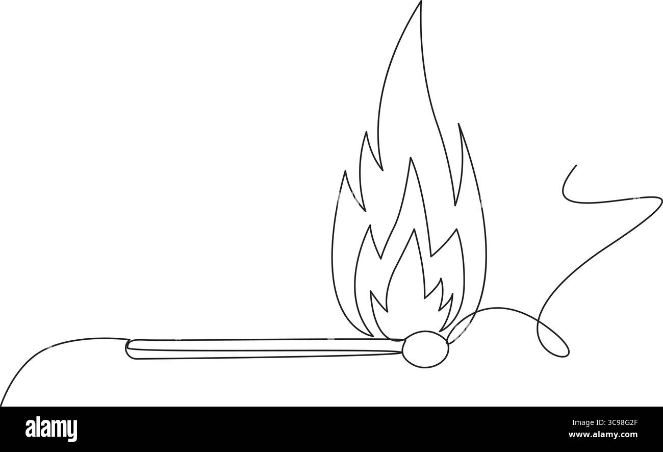 Burning matchstick icon doodle hi-res stock photography and images - Alamy