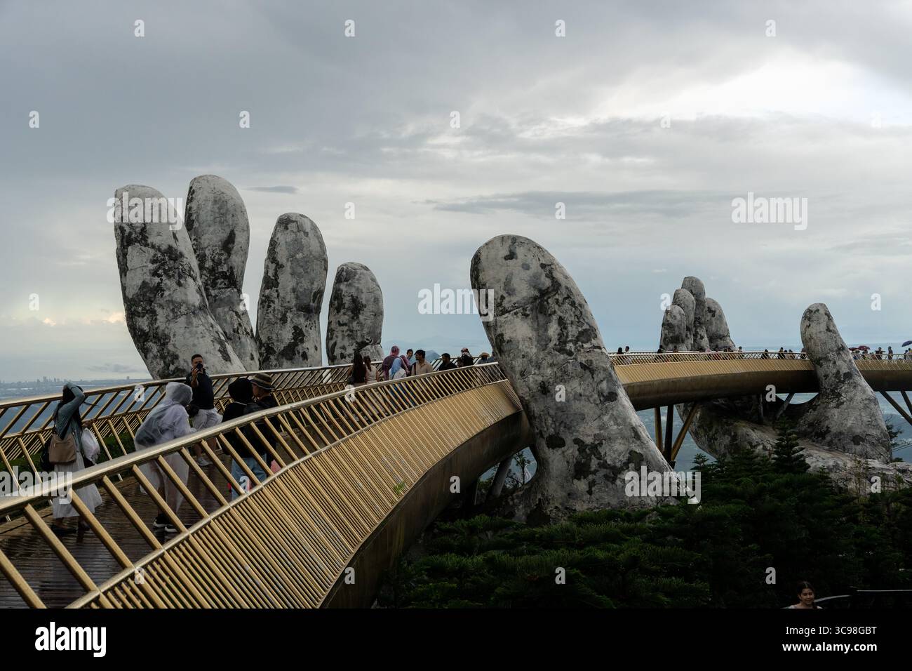 Golden Bridge in Ba Na Hills, Da Nang, Vietnam – Scenic Mountain ...