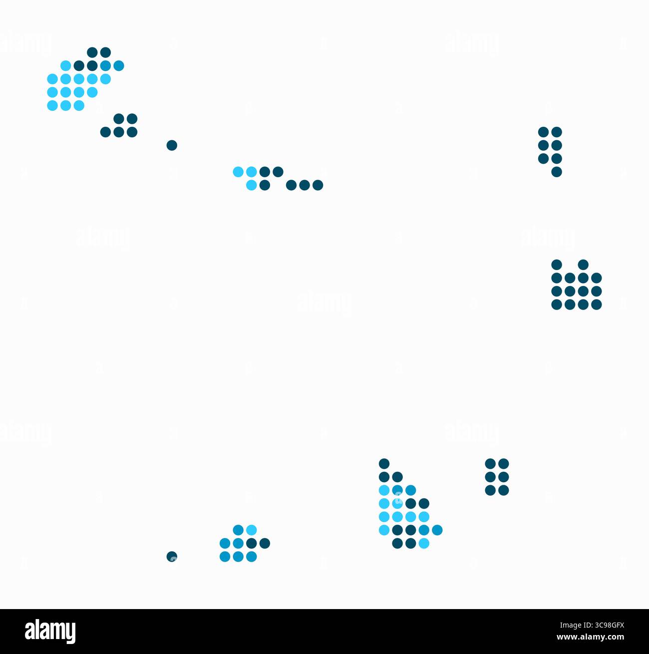 Cabo Verde dotted map. Digital style map of the country on white ...