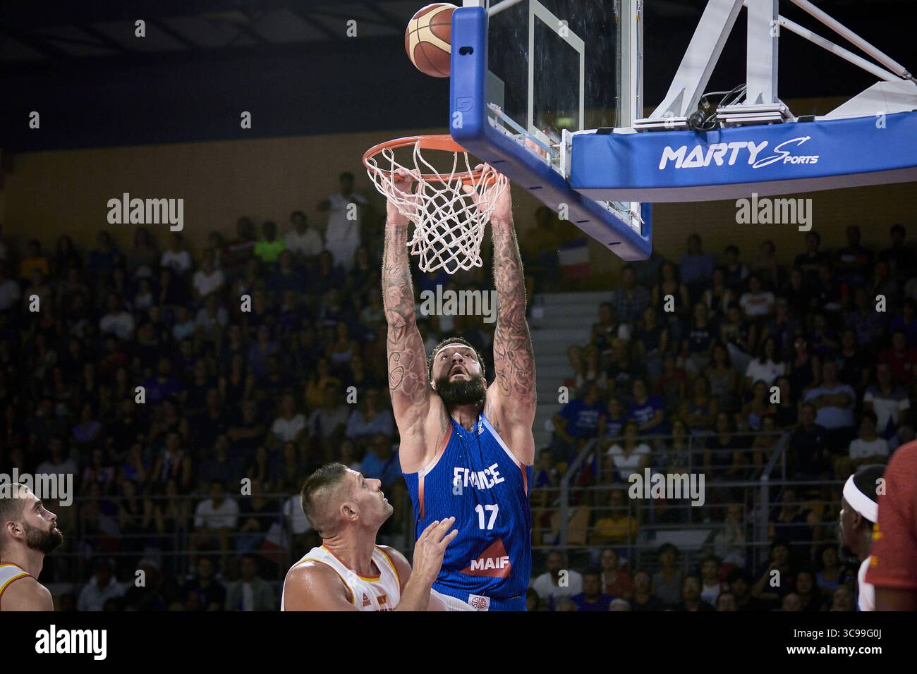 Vincent POIRIER (17) of France during the Friendly Basketball match ...