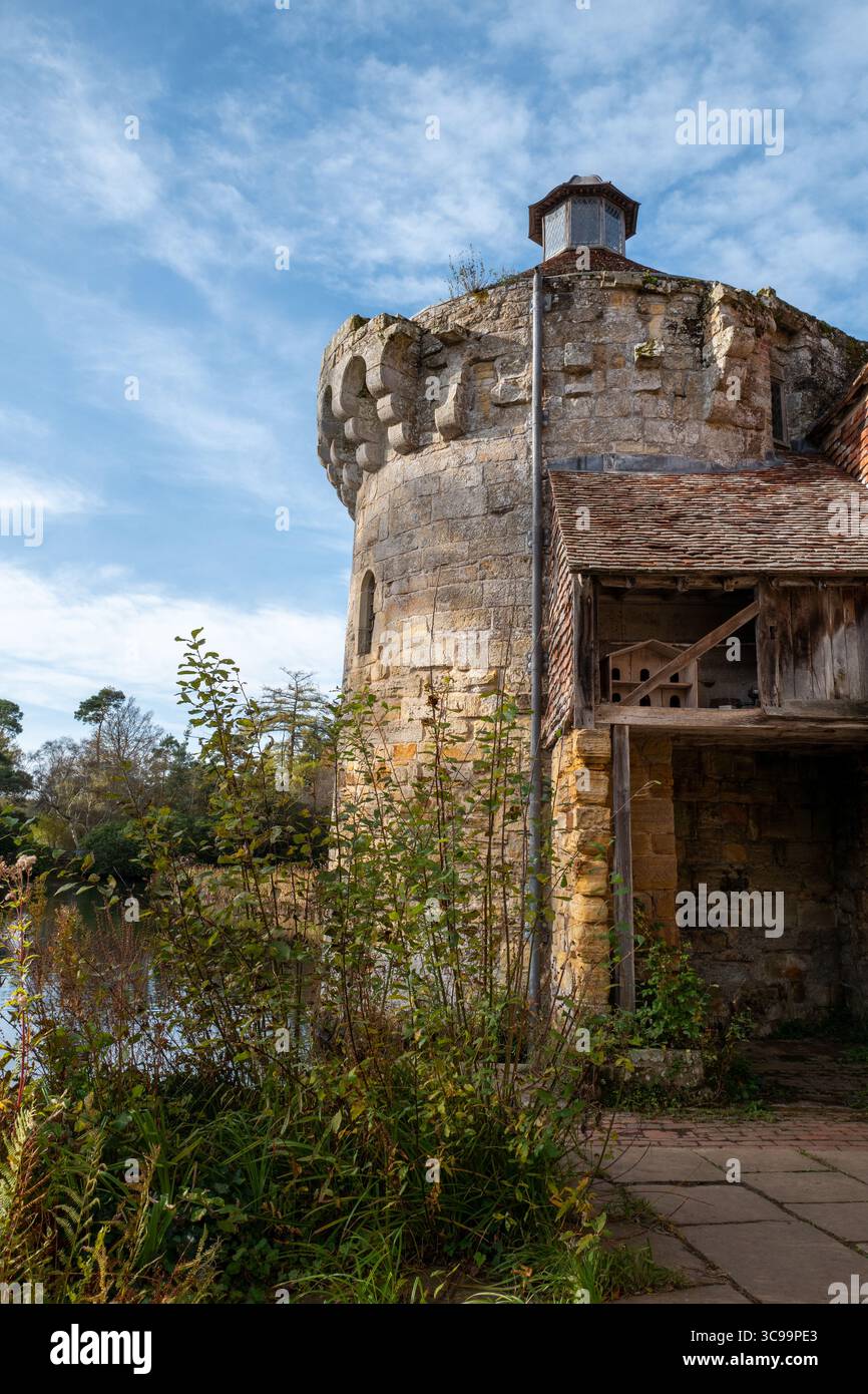 Scotney Castle ruins and Victorian mansion in vast woodland and ...