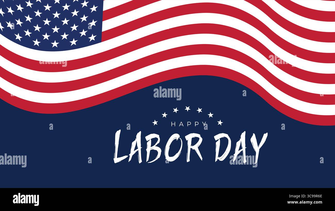 Happy Labor day USA poster for story, card, banner, vector illustration ...