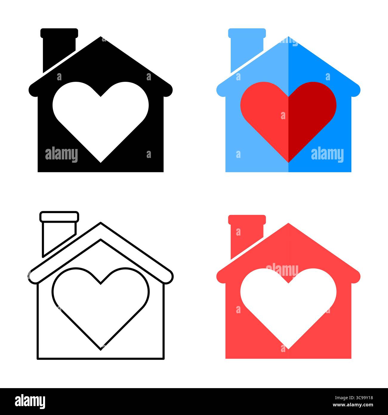 Social four icons Stock Vector Images - Alamy