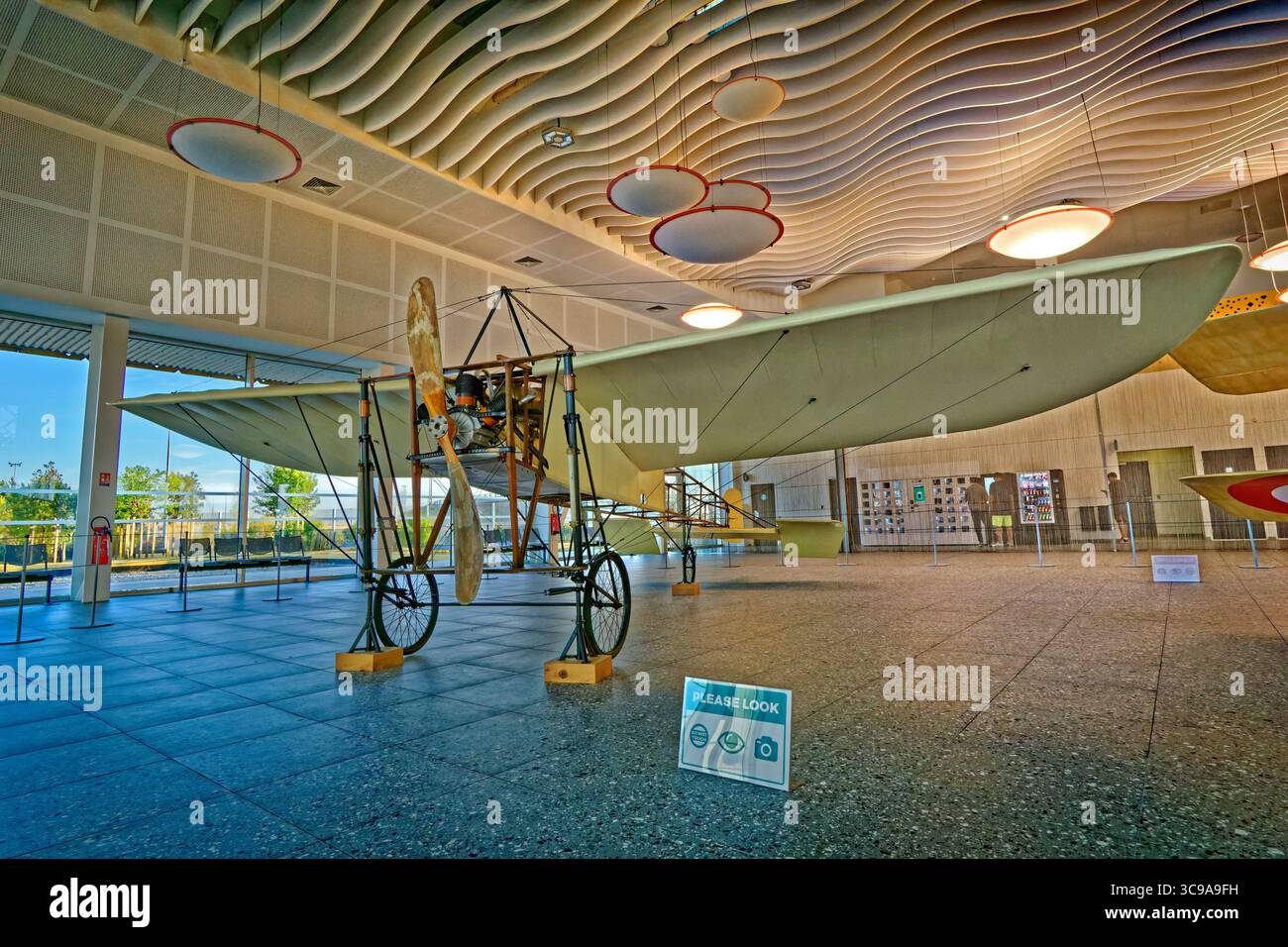 A Bleriot XI aircraft serial number 225 from 1909. This is the type of ...