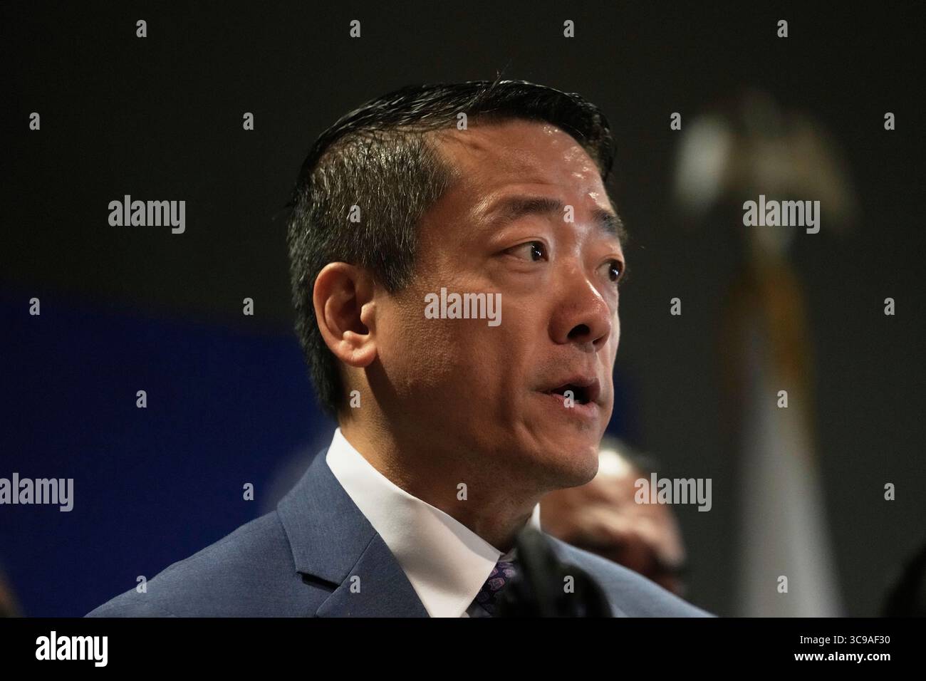 Texas Rep. Gene Wu speaks during a news conference in Chicago on ...