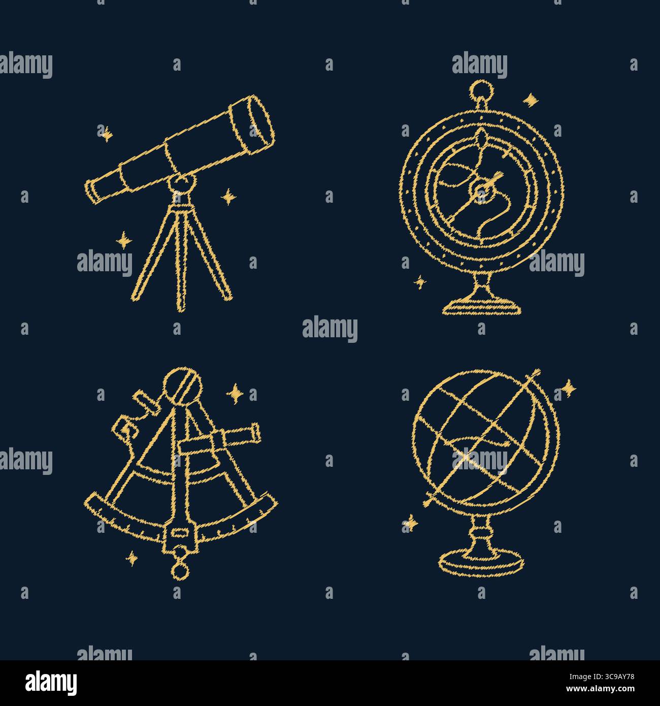Space telescope icons on Stock Vector Images - Alamy