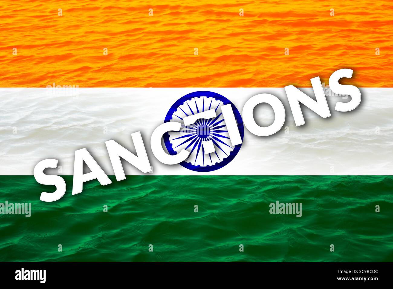 India sanctions. A powerful image of the India flag, symbolizing the ...