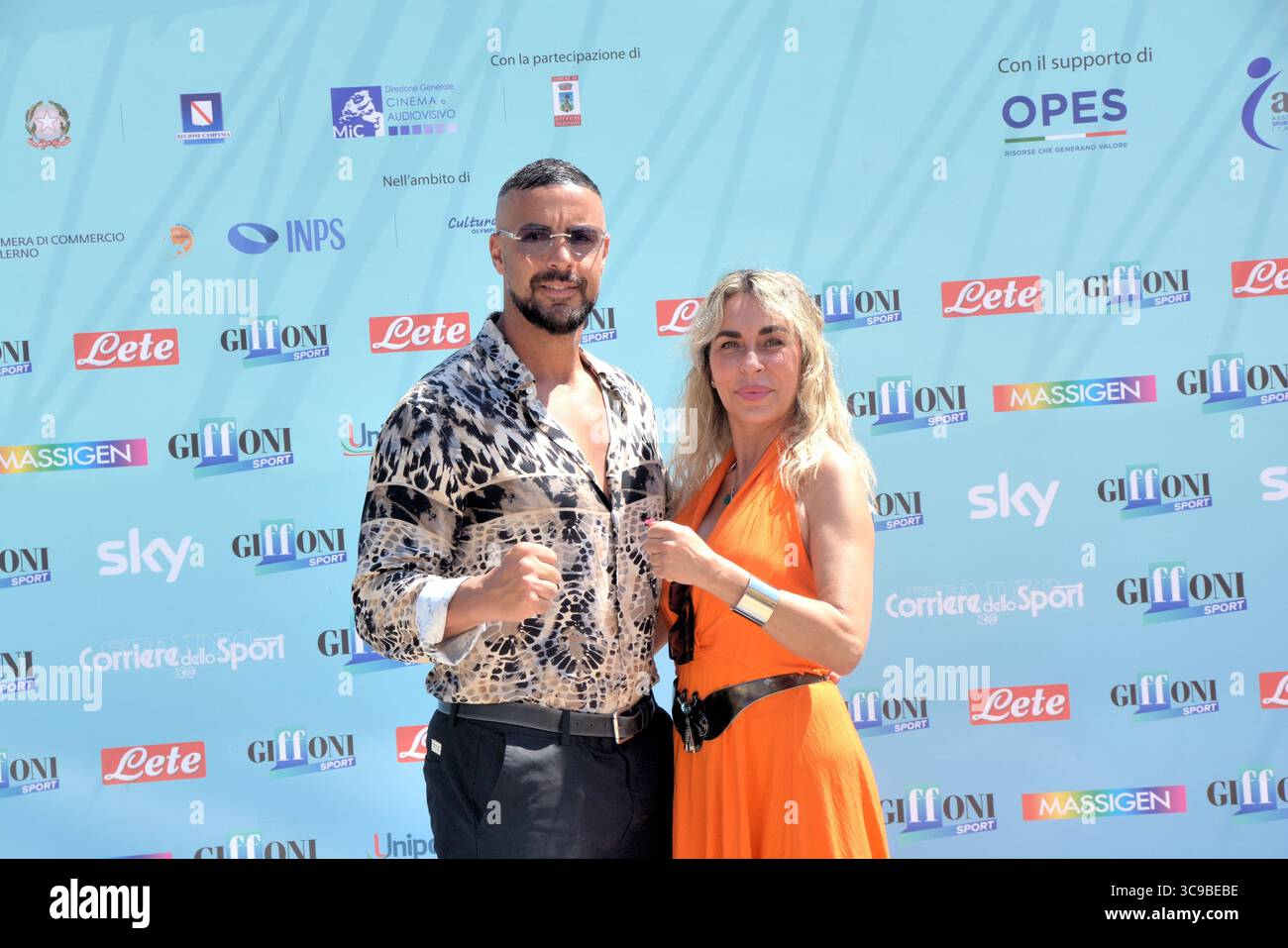 GIFFONI VALLE PIANA,ITALY - July 19,2025 : Stefano Maniscalco and Lorena Rutigliano attends ...
