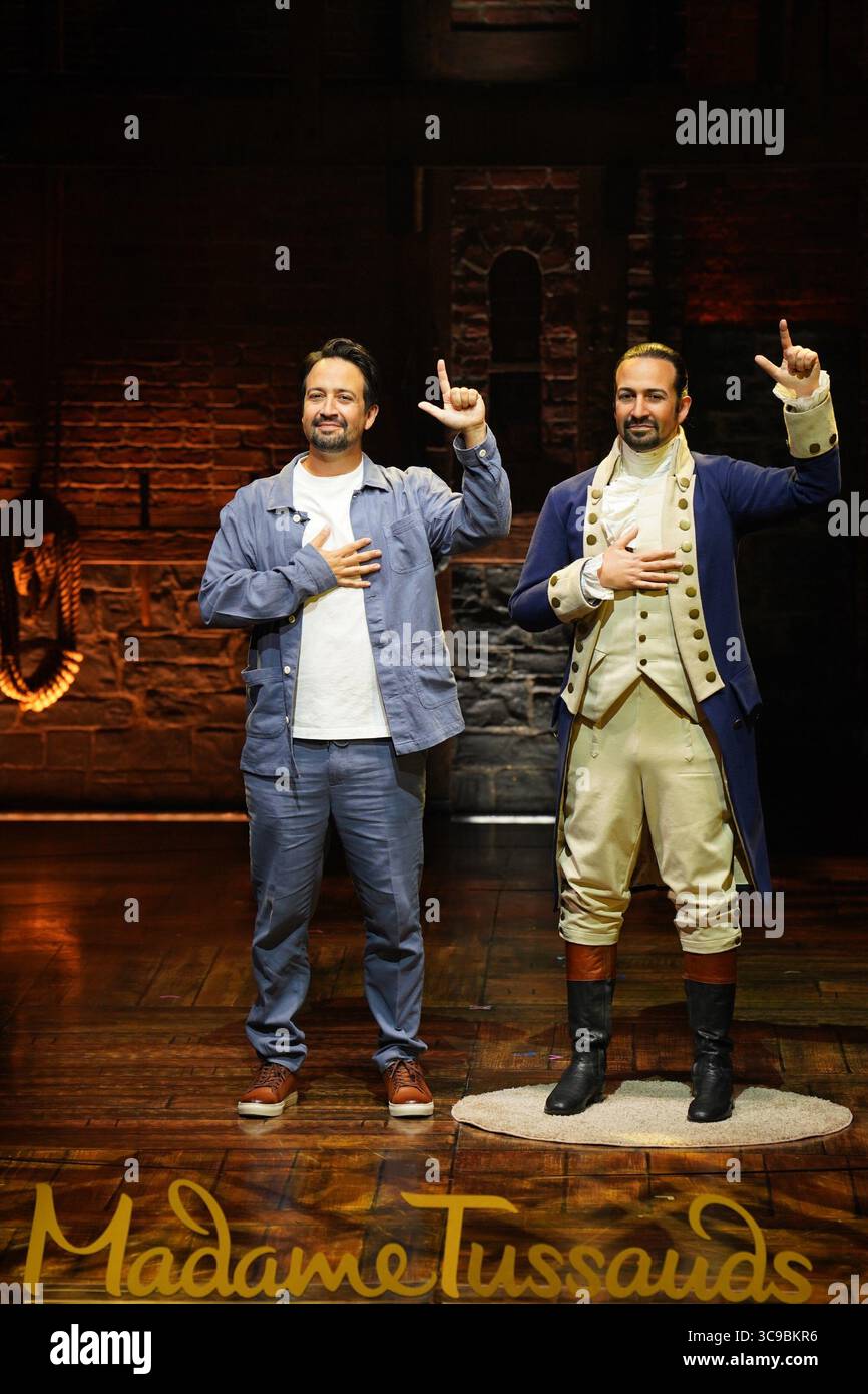 Lin-Manuel Miranda, Lin-Manuel Miranda Wax Figure at the press ...