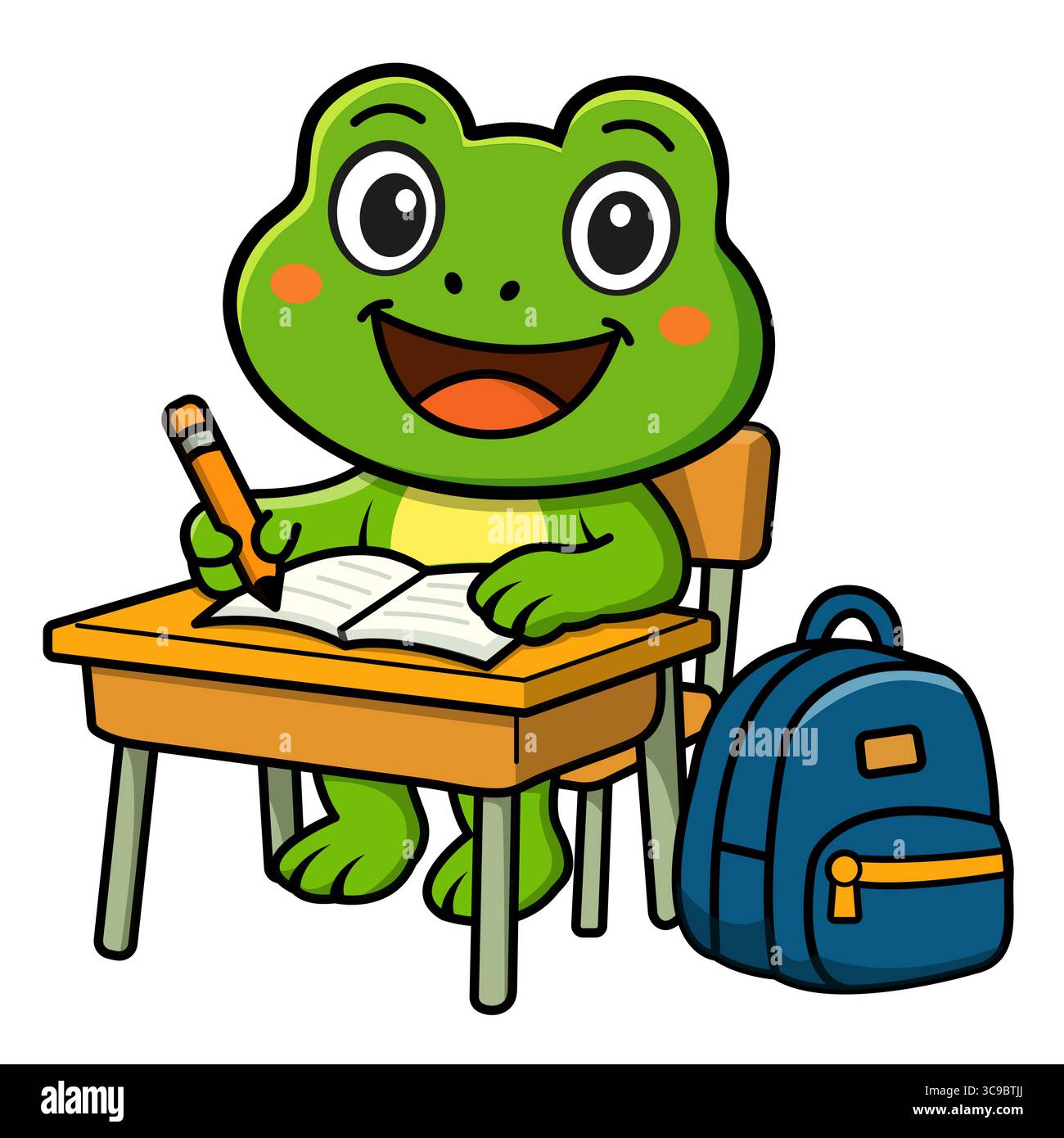 Writing in notebook classroom Stock Vector Images - Alamy