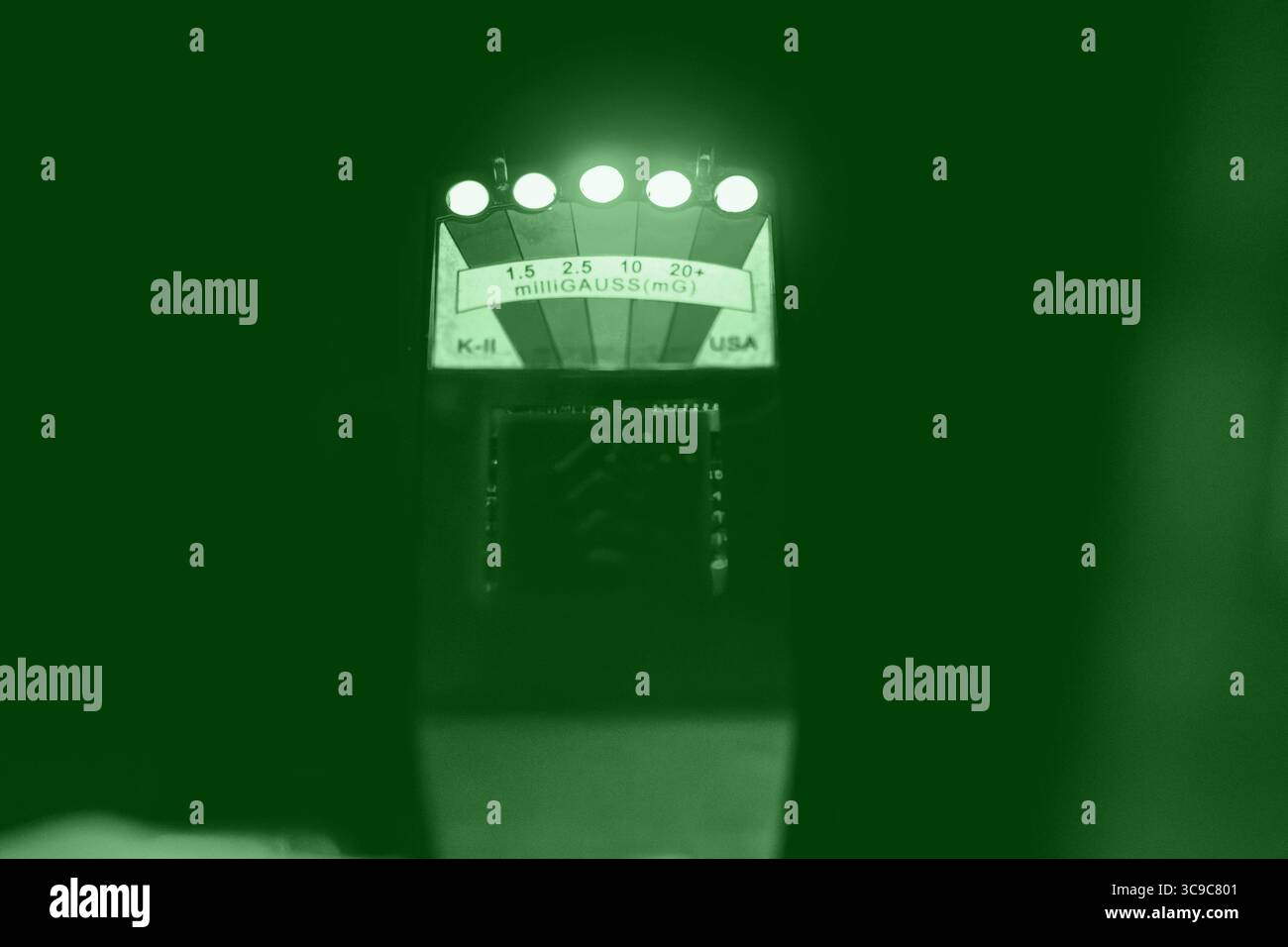 Ghost hunters K2 Meter in night vision Stock Photo - Alamy