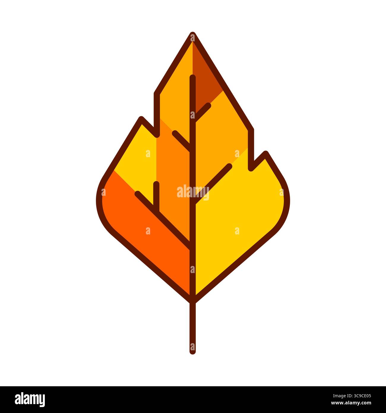 Leaf birch autumn line Cut Out Stock Images & Pictures - Alamy