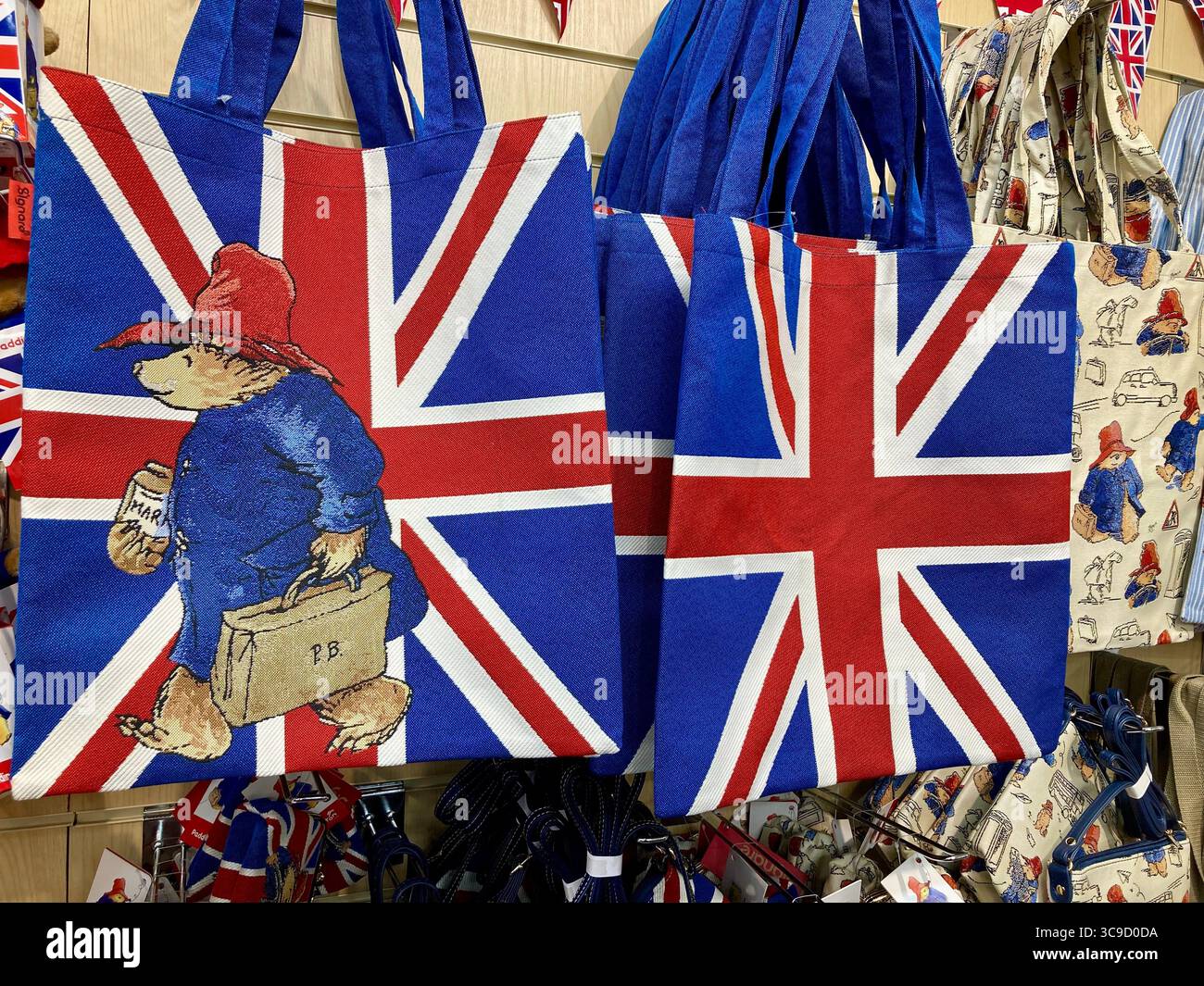 Paddington bear souvenir with Union Jack Flag Stock Photo - Alamy