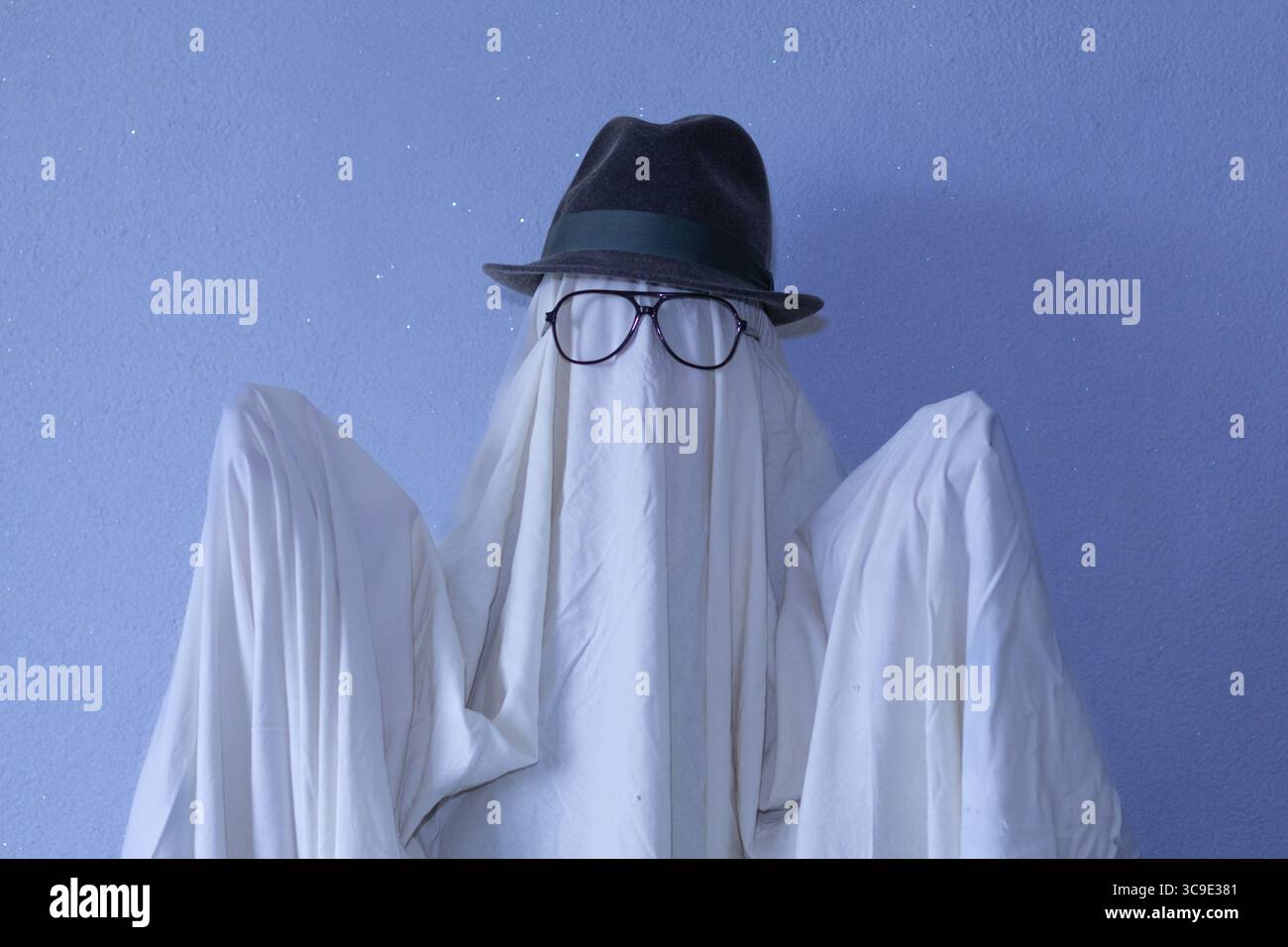 Ghost character wearing white sheet hi-res stock photography and images ...
