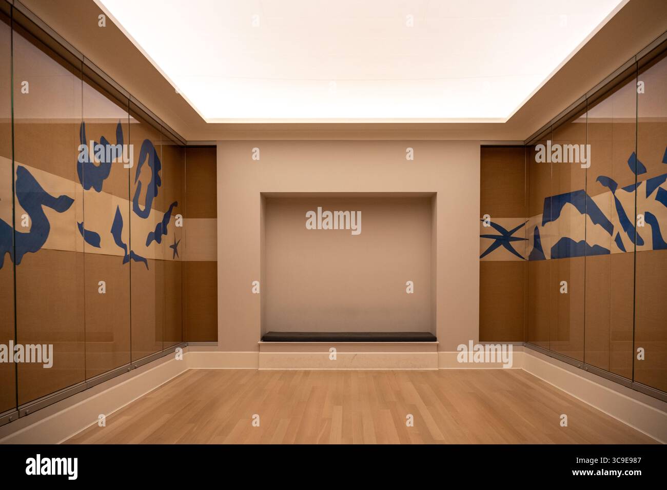 Henri Matisse blue cutouts displayed in a room at the MOMA art museum ...