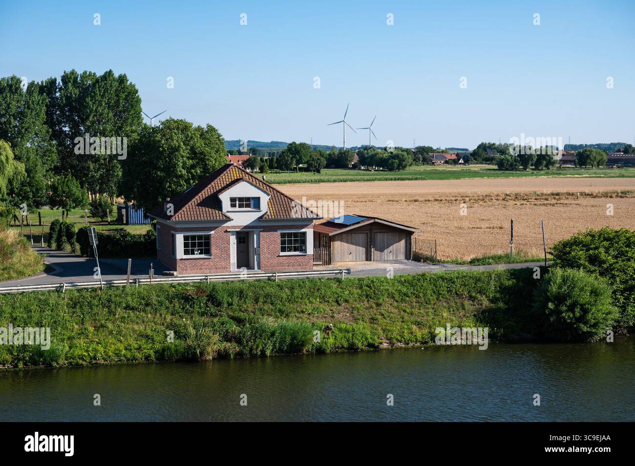 Agriculture field at the Wallon countryside in Pottes Celles, Hainuat ...