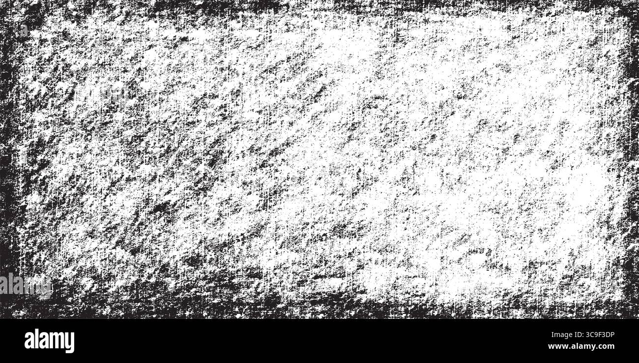 Rough grain texture frame in black and white. Grain textured background ...