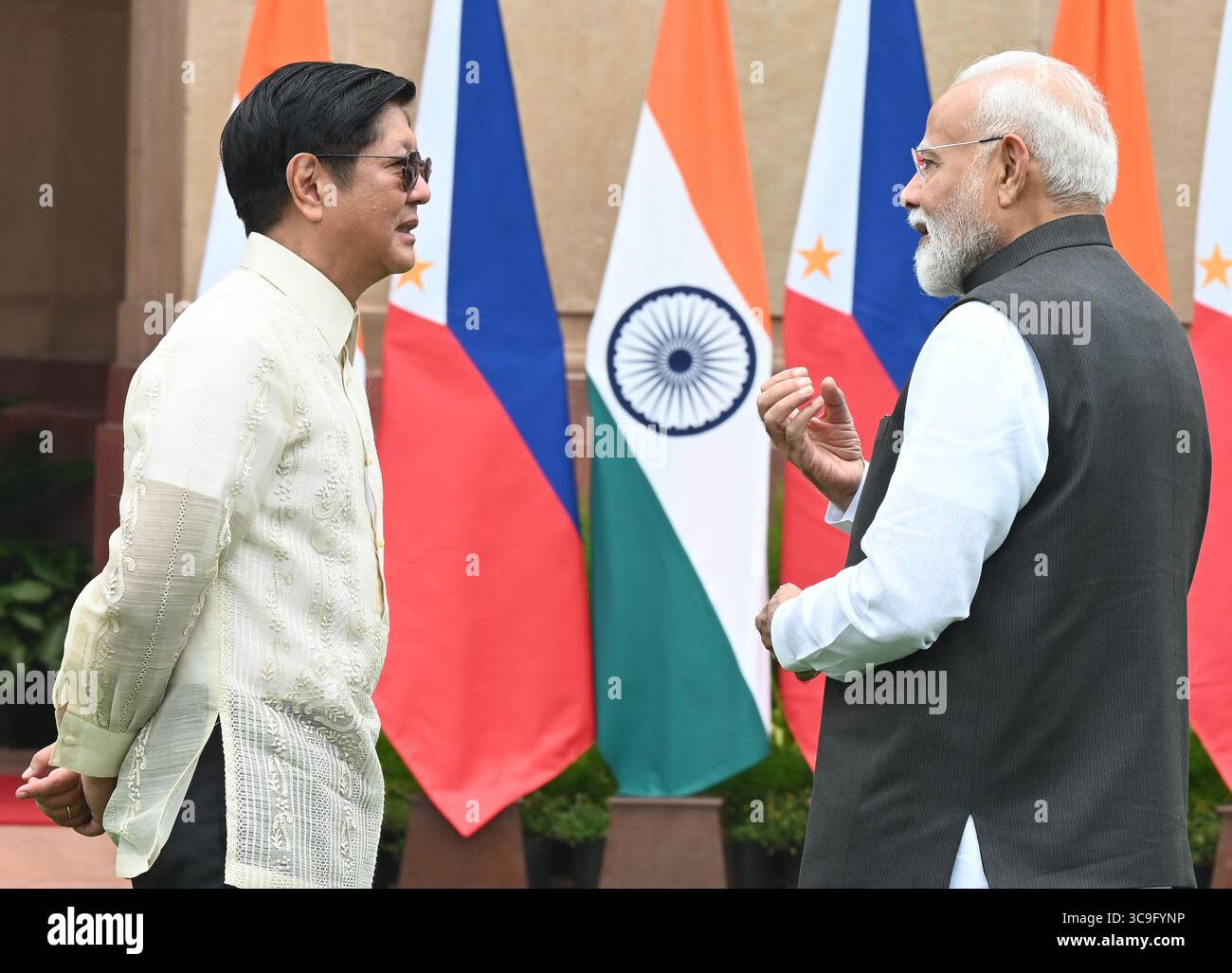 NEW DELHI, INDIA - AUGUST 5: Indian Prime Minister Narendra Modi with ...