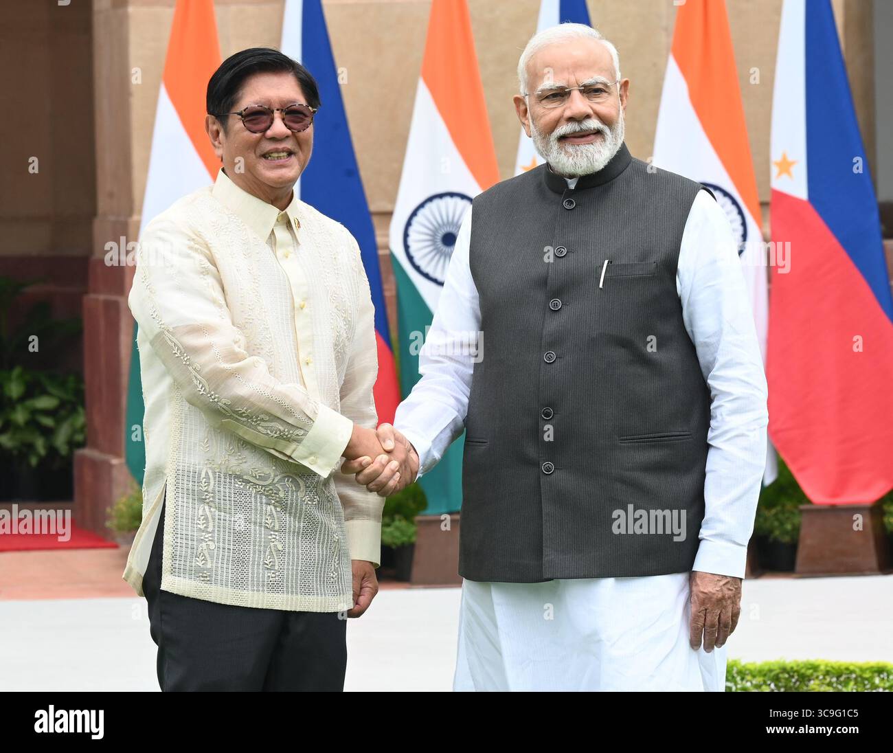 NEW DELHI, INDIA - AUGUST 5: Indian Prime Minister Narendra Modi with ...