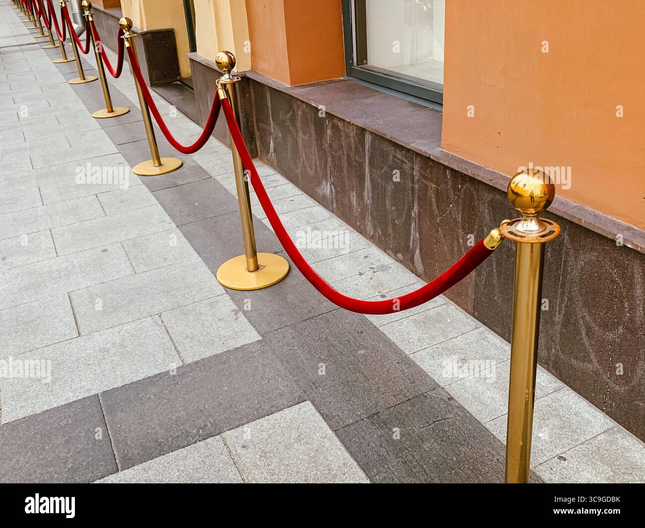 Red velvet rope Ceremony VIP Guests Face Control open club Stock Photo ...