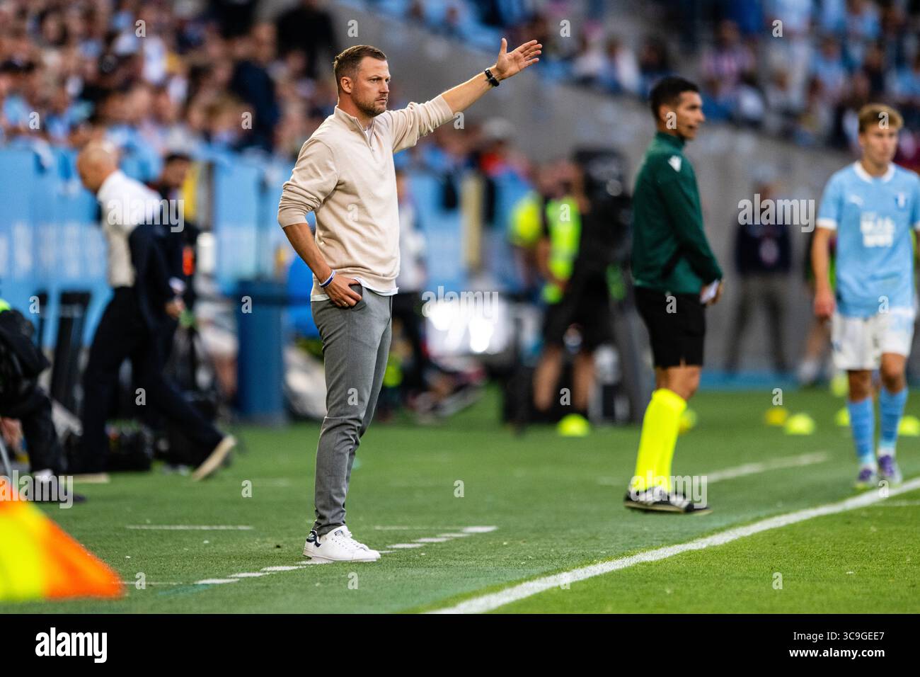 Malmo, Sweden. 05th, August 2025. Head coach Jacob Neestrup of FC Copenhagen seen during the ...