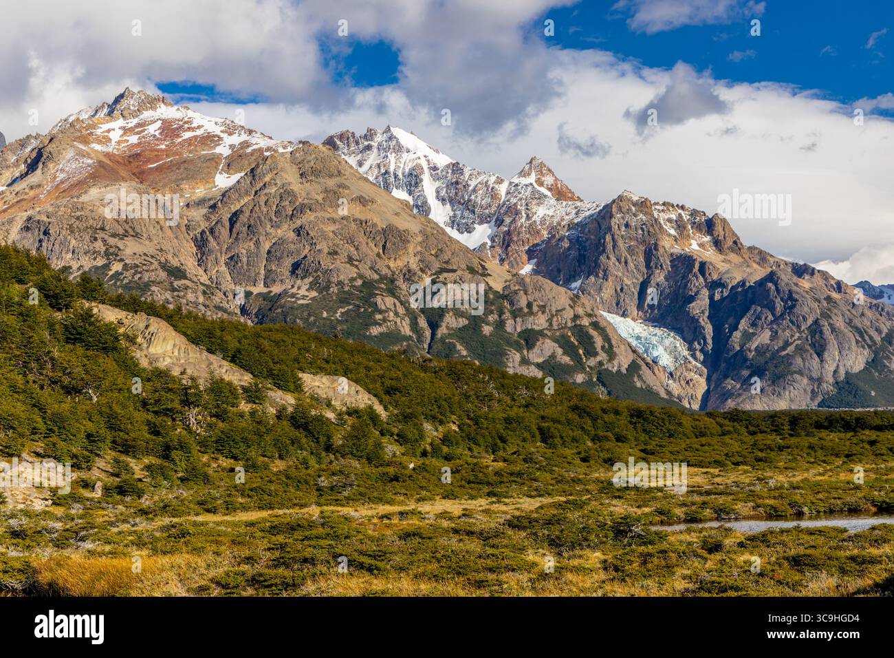 Patagonia mountain landscape. National parks of Chile and Argentina in ...