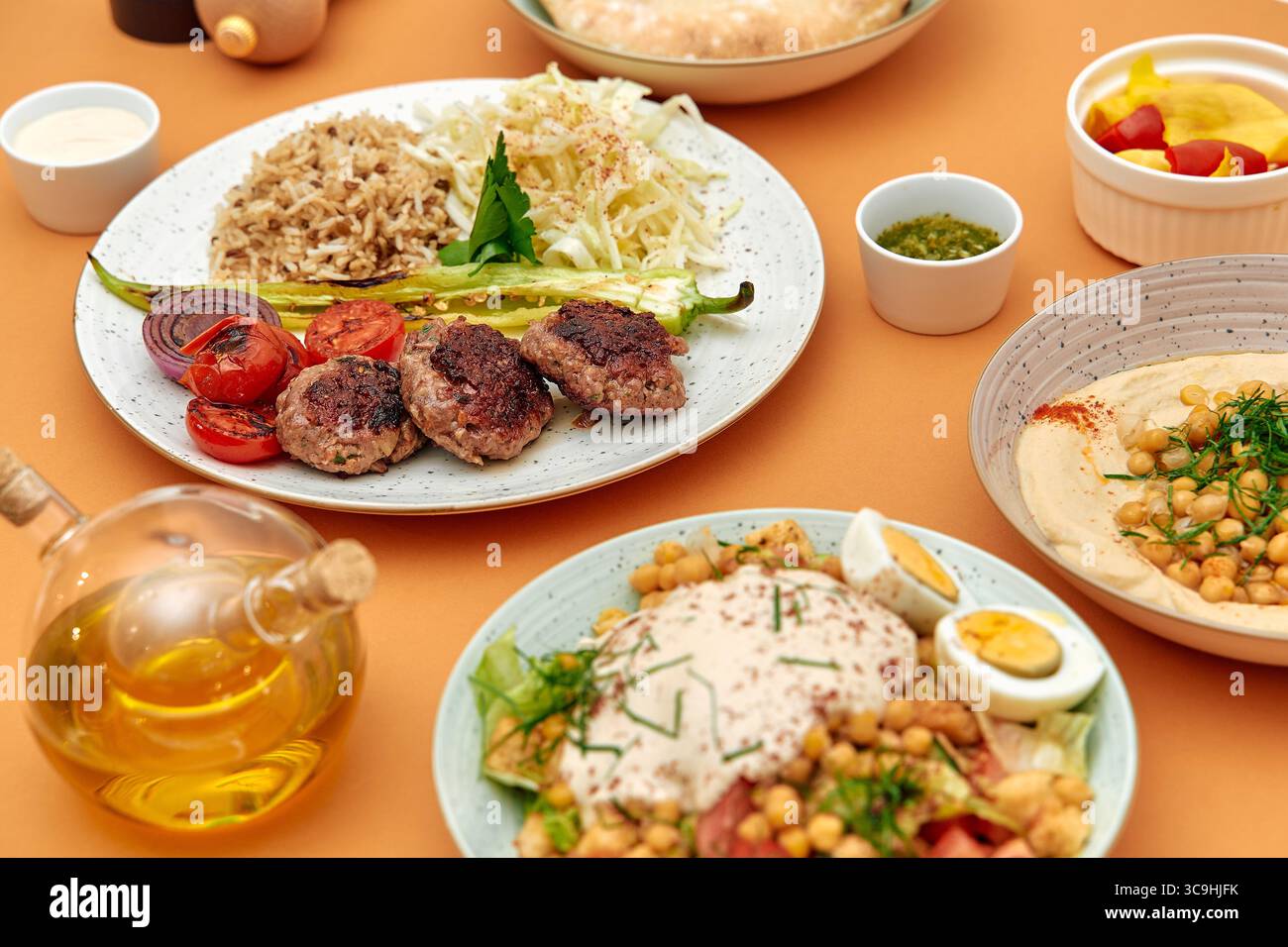 Beautiful spread mediterranean cuisine hi-res stock photography and ...
