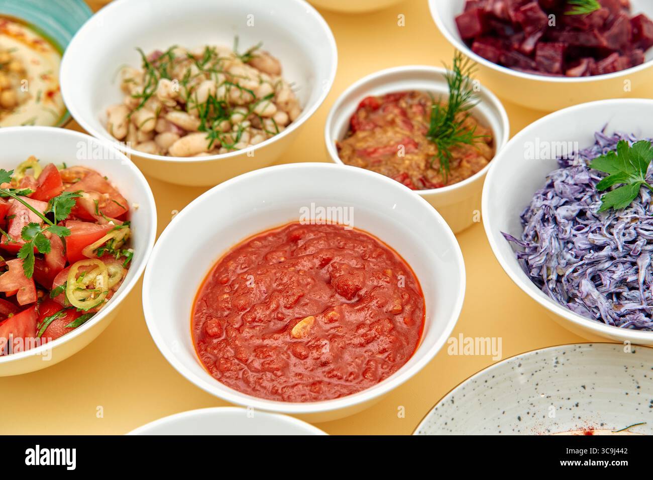 Colorful array gourmet dishes hi-res stock photography and images - Alamy