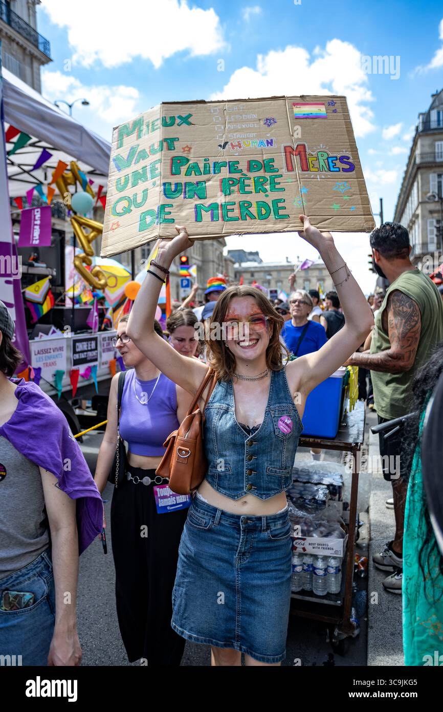 The LGBTQIA+ Pride Parade took place in Paris, France, on June 28, 2025 ...