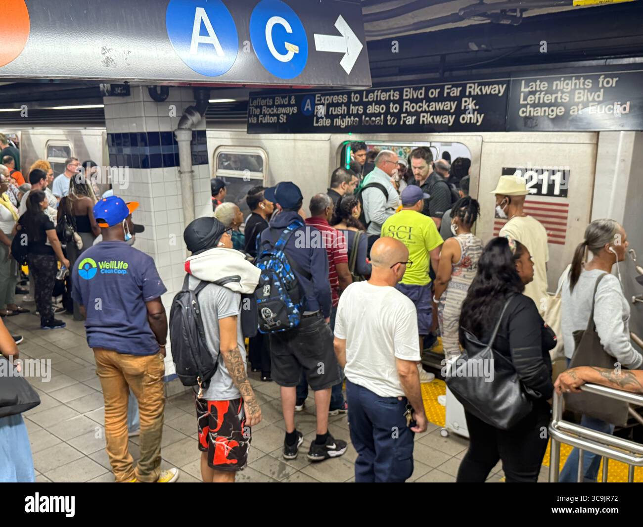 When trains are delayed the subway platforms in New York City quickly ...