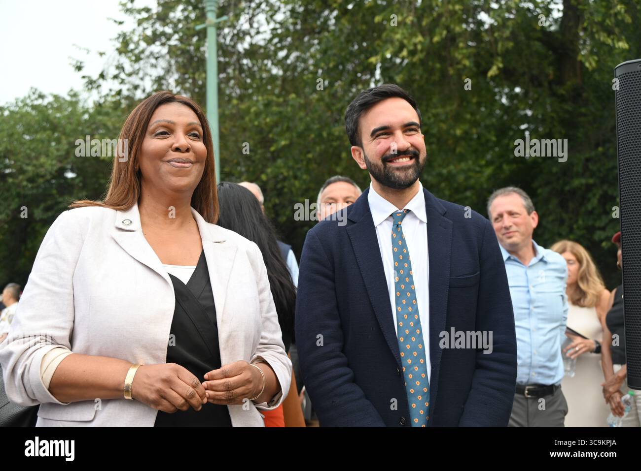 New York Attorney General Letitia James, left, and New York State ...